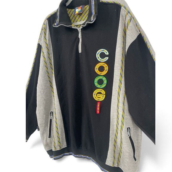 COOGI | Shirts | Vtg Y2k Coogi Spell Out Logo Hip Hop Quarter Zip 3d ...